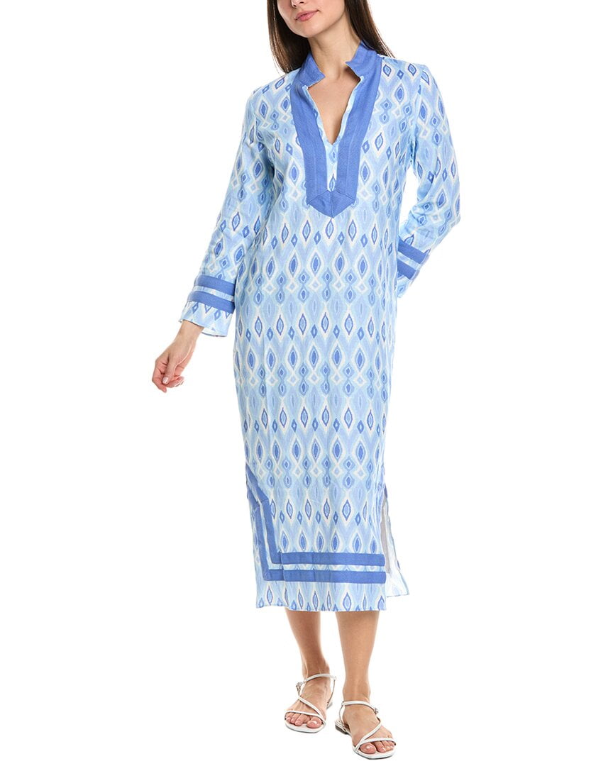Sail to Sable womens Classic Linen-Blend Maxi Tunic, XL, Blue - Walmart.com