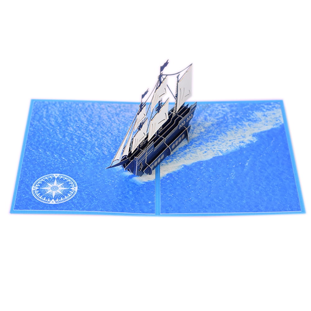 Sailboat 3D Pop Up Card,Greeting Card,Thank You Card,Boat Card,Fathers ...