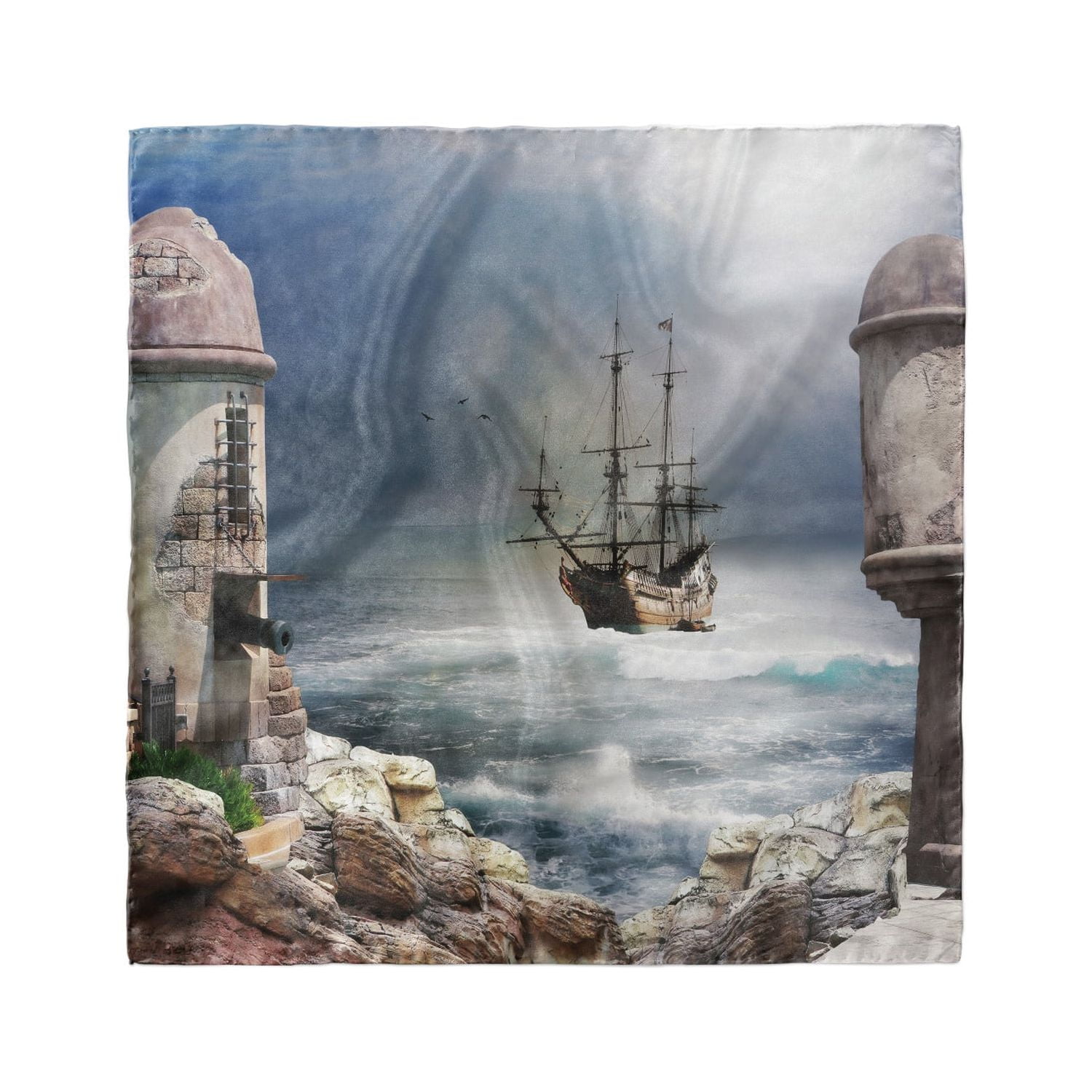Sailboat Head Scarf, Pirate Merchant Ship, Head Wrap, 3 Sizes, by ...