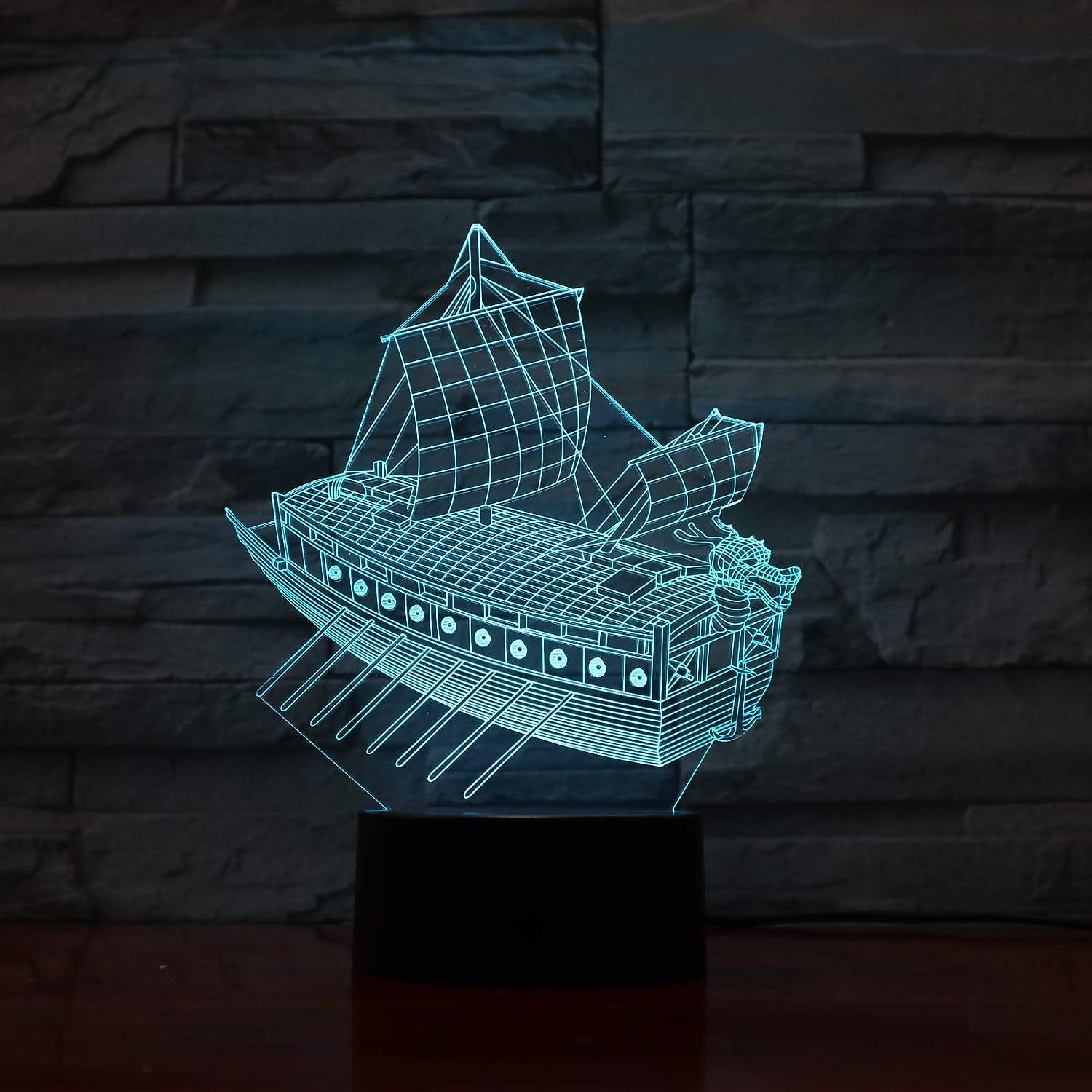 Sailboat Lamp for Kids, Airplane Night Light, 3D Optical Illusion Lamp ...