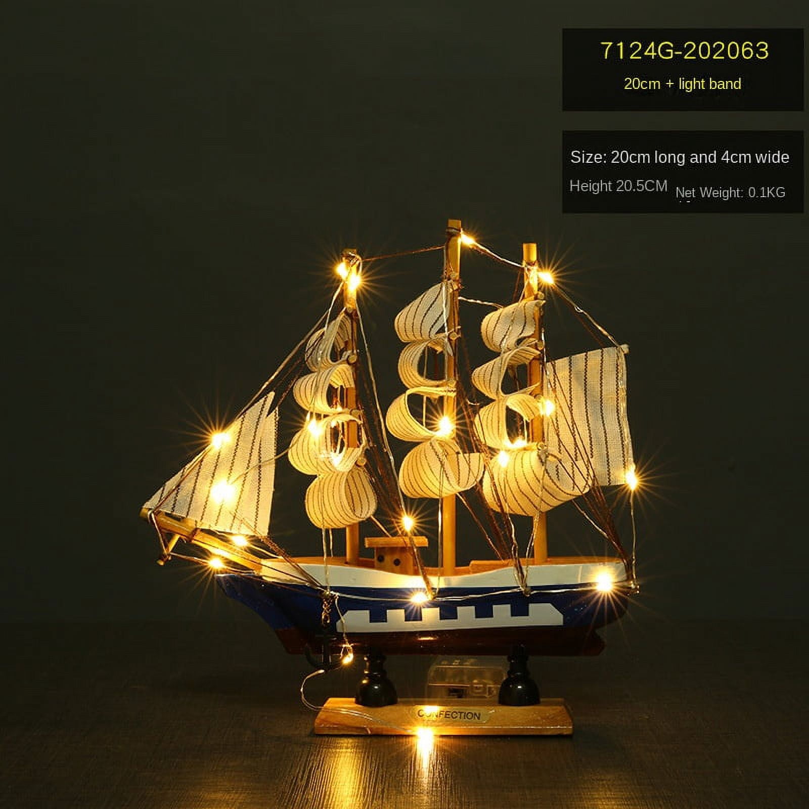 Sailboat Model Decor, Sailboat Model Ship Wooden Nautical Sailing Boat ...