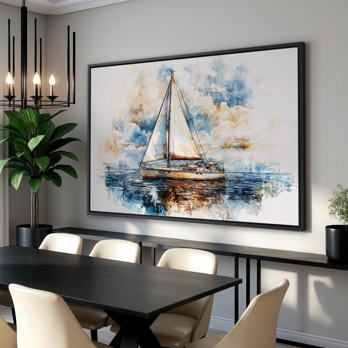 Sailboat Poster - Nautical Decor, Seascape Art, Ocean, Wall Art, For ...