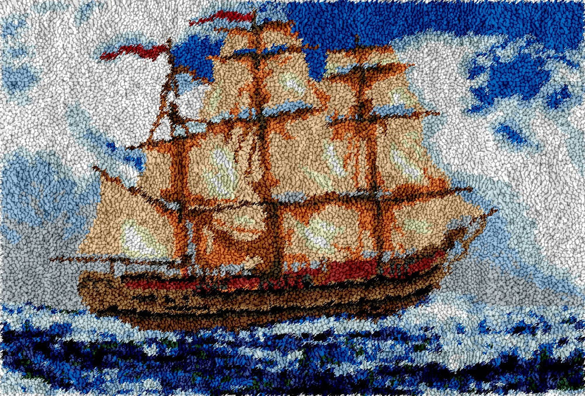 Sailboat | Rug Making Latch Hooking Kit - Walmart.com