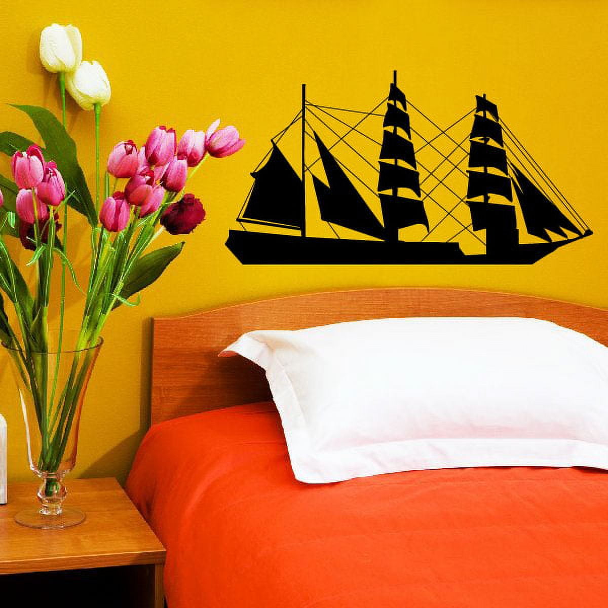Sailboat Wall Decal - Vinyl Decal - Car Decal - BA017 - 36 Inches ...