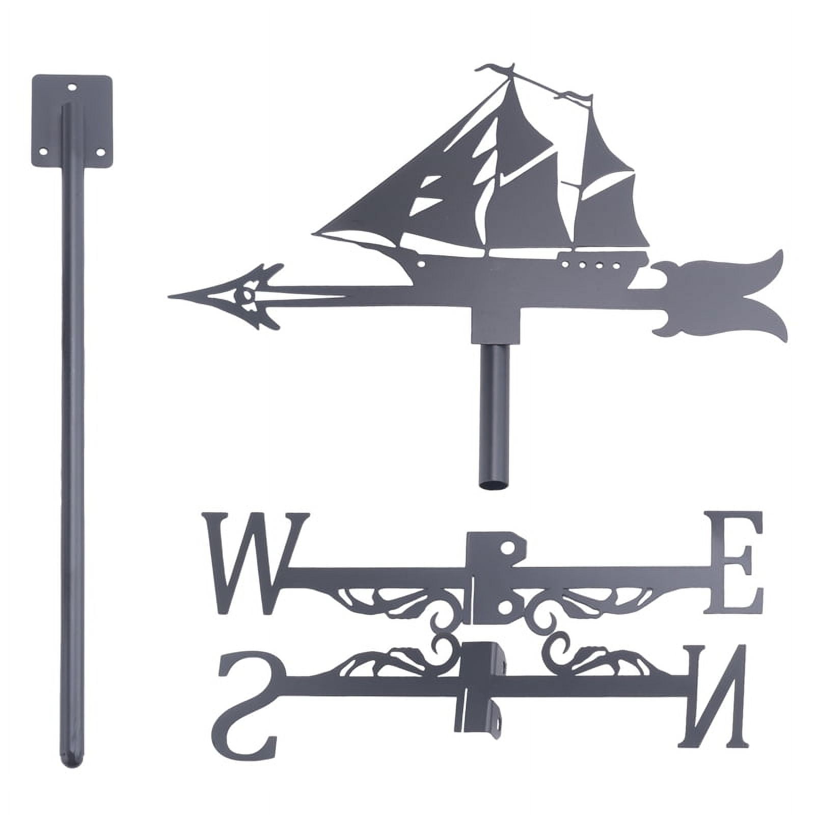Sailboat Weather Vane - Retro Weathervane Silhouette, Decorative Wind ...