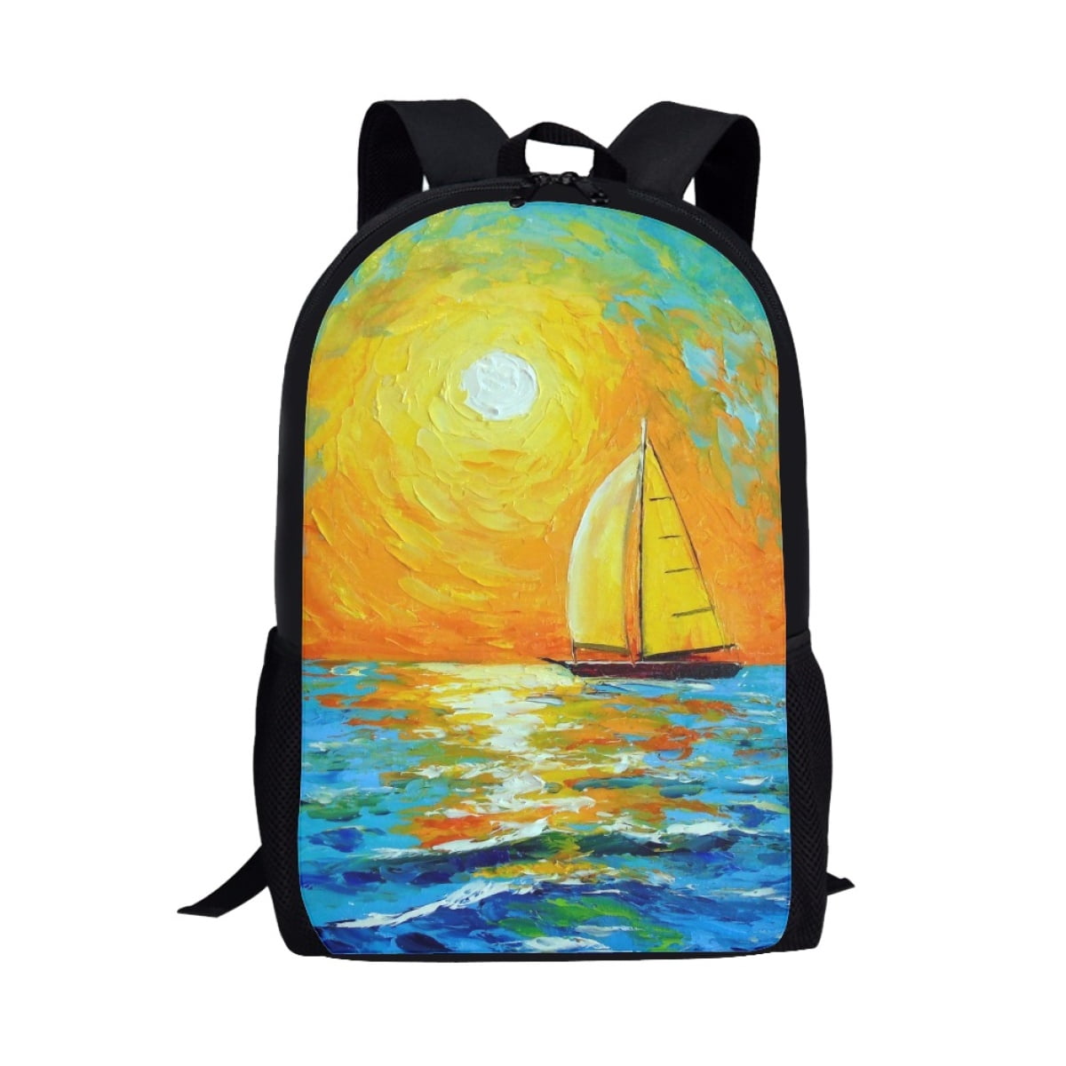 Sailboat on The Sea Bags for Teenager Large Capacity Backpacks Book Bag ...