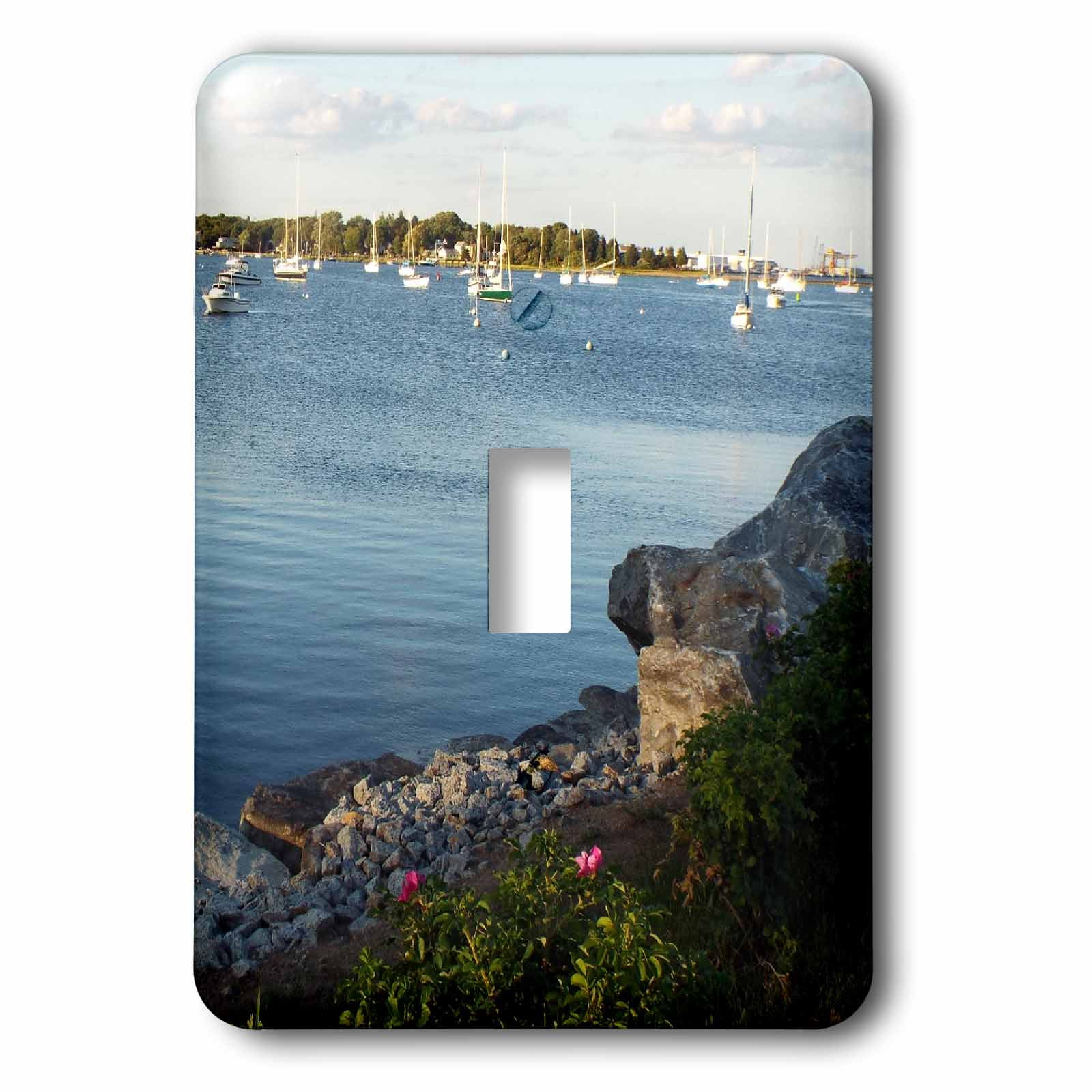 Sailboats In The Rocky Harbor single toggle switch lsp-165207-1 ...