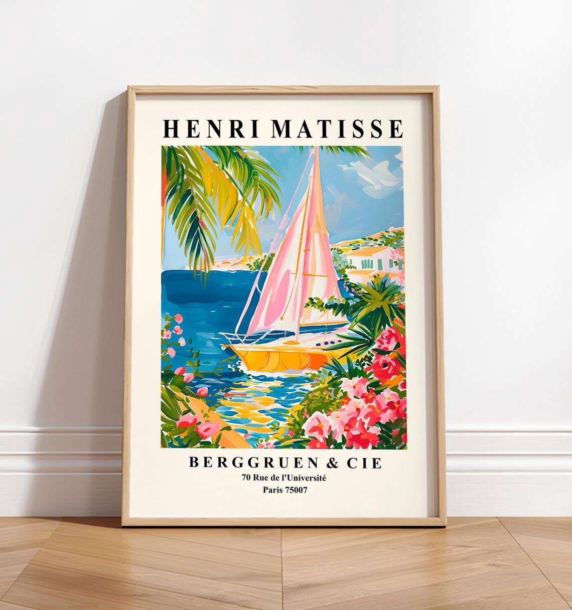 Sailing Boat Art Print, Spanish Art, Dopamine Wall Art, Beachy Decor ...