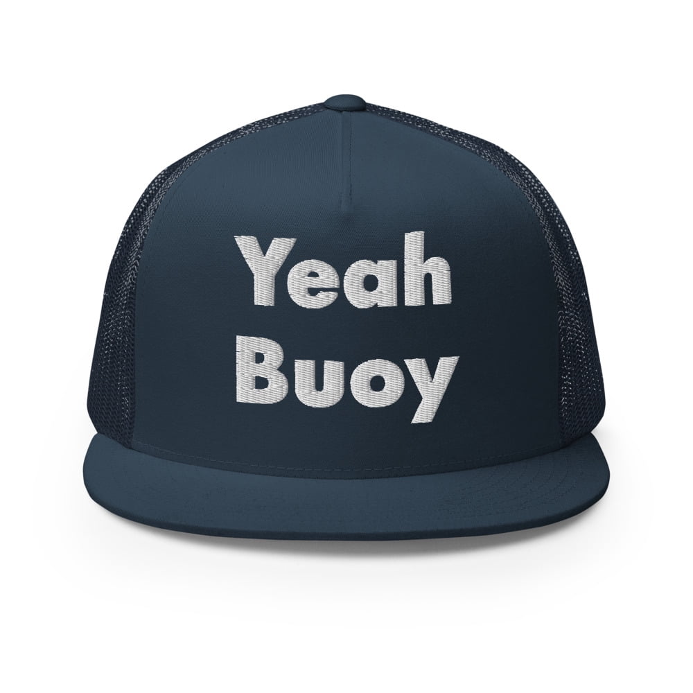 Sailing Boat Captain Trucker Cap, Yeah Buoy- Embroidery (Navy) - Walmart.com