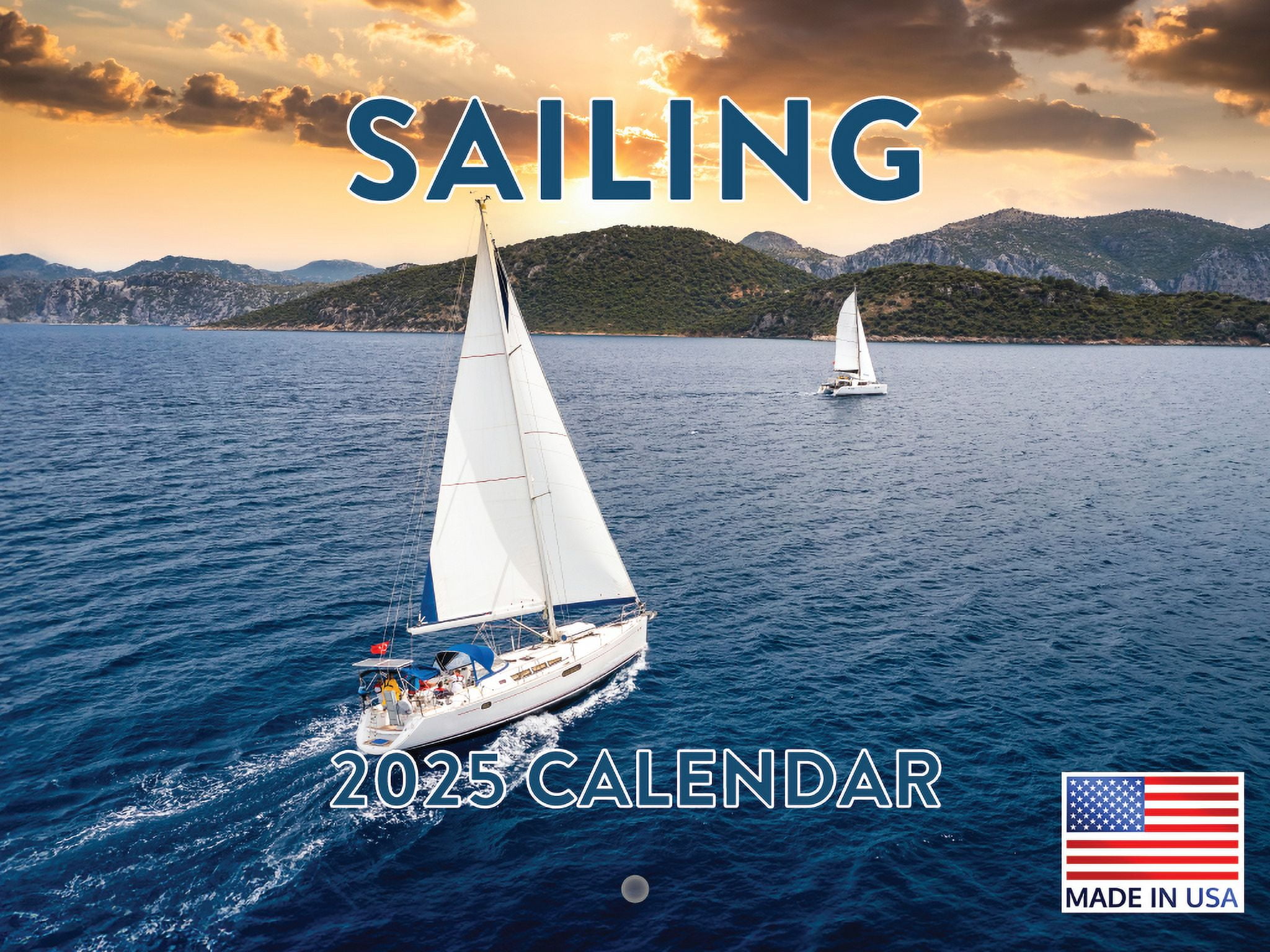 Sailing Calendar 2025 Sailboat Monthly Wall Calender 12 Month ...
