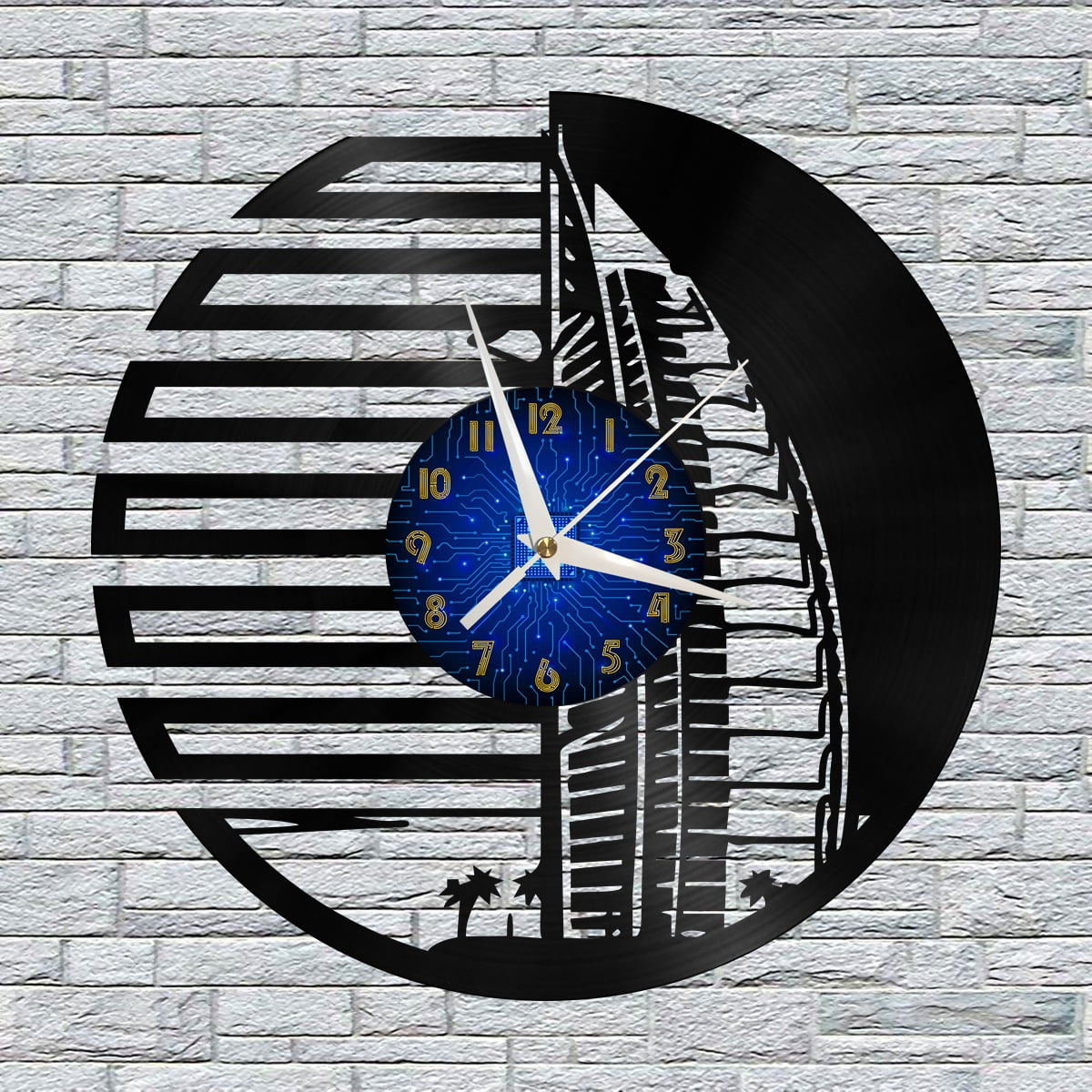 Sailing Hotel Dubai Attractions Vinyl Wall Clock, Vinyl Record Clock ...