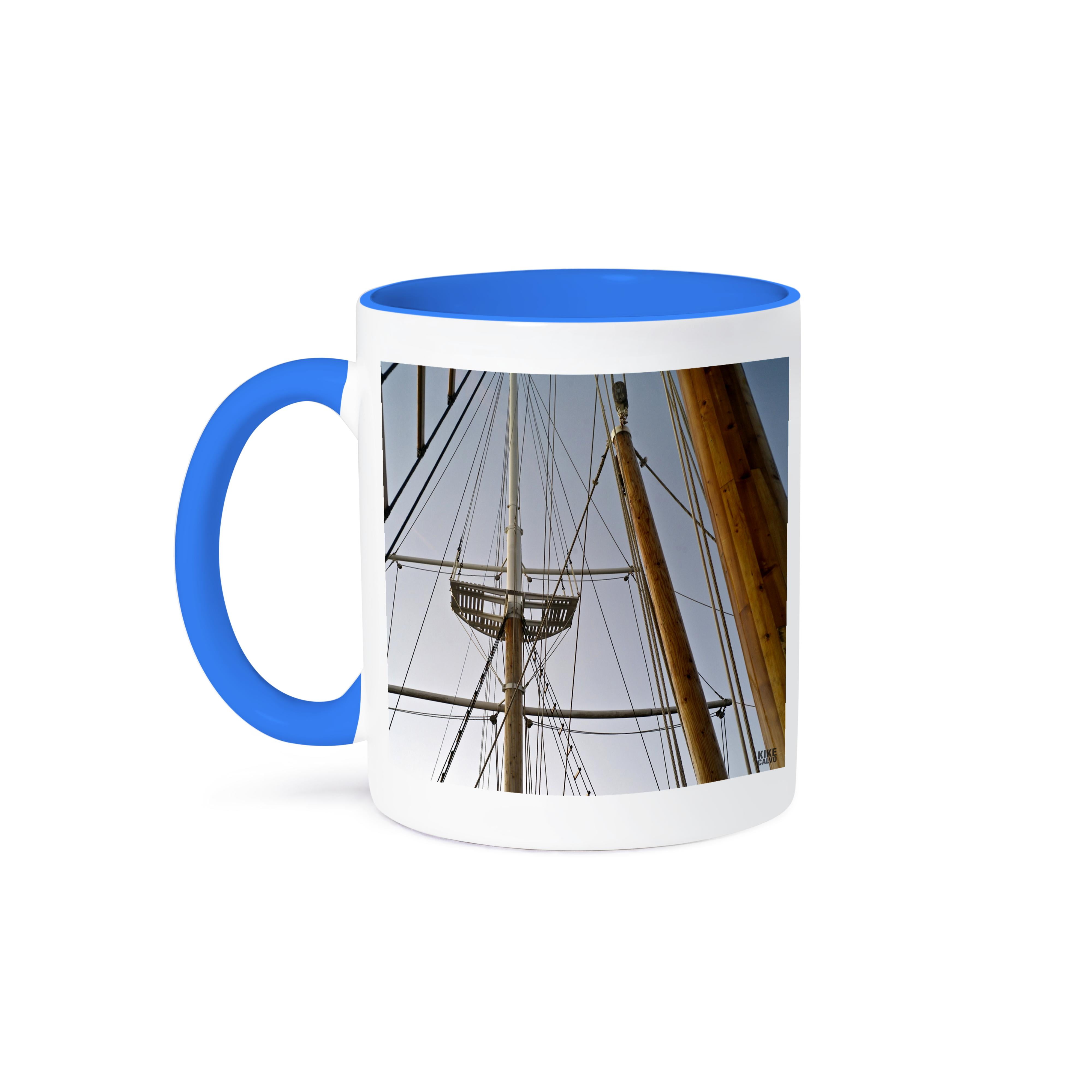 Sailing Mug 15oz Two-Tone Blue - Walmart.com