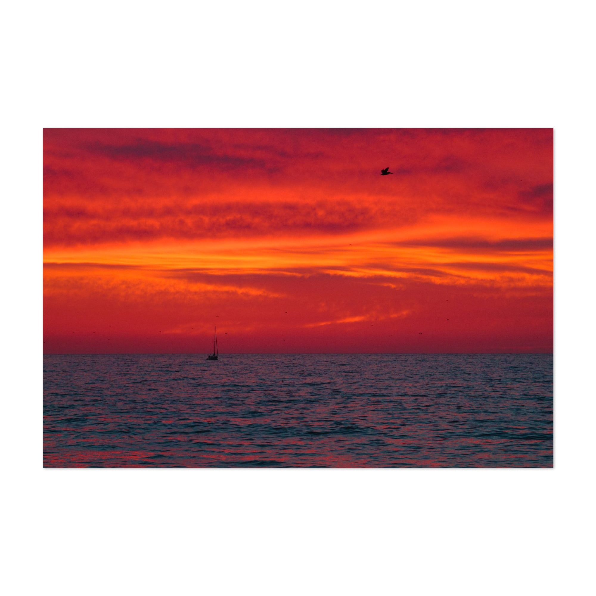 Sailing Into The Inferno - Redondo Beach California Photography Sunset ...