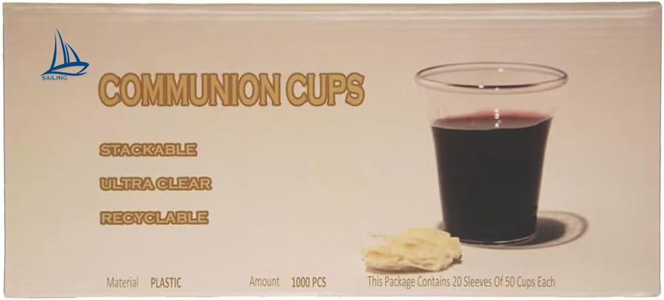 Sailing International Trading 0.5 oz. Clear Plastic Communion Cups ...