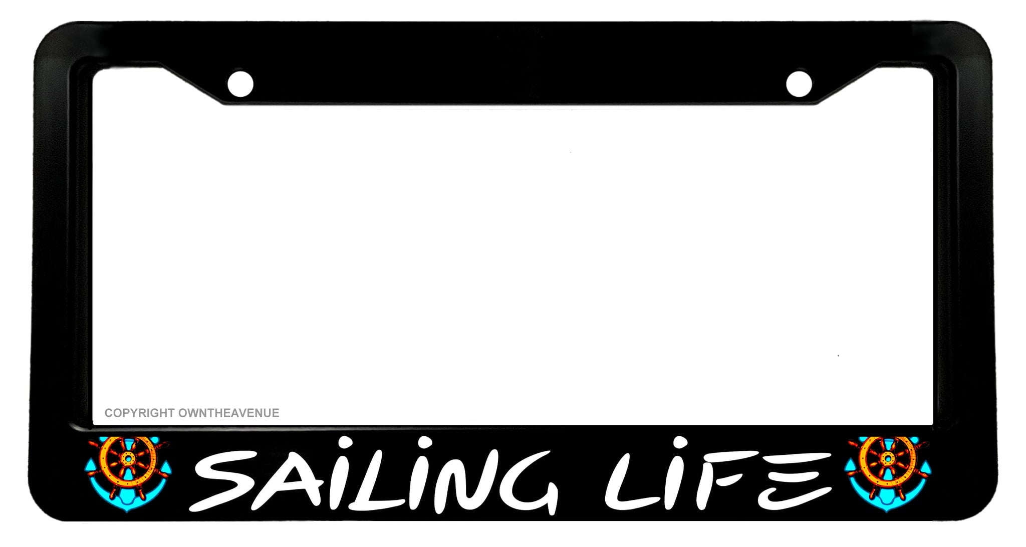 Sailing Life Boat Ocean Yacht Nautical License Plate Frame - Walmart.com