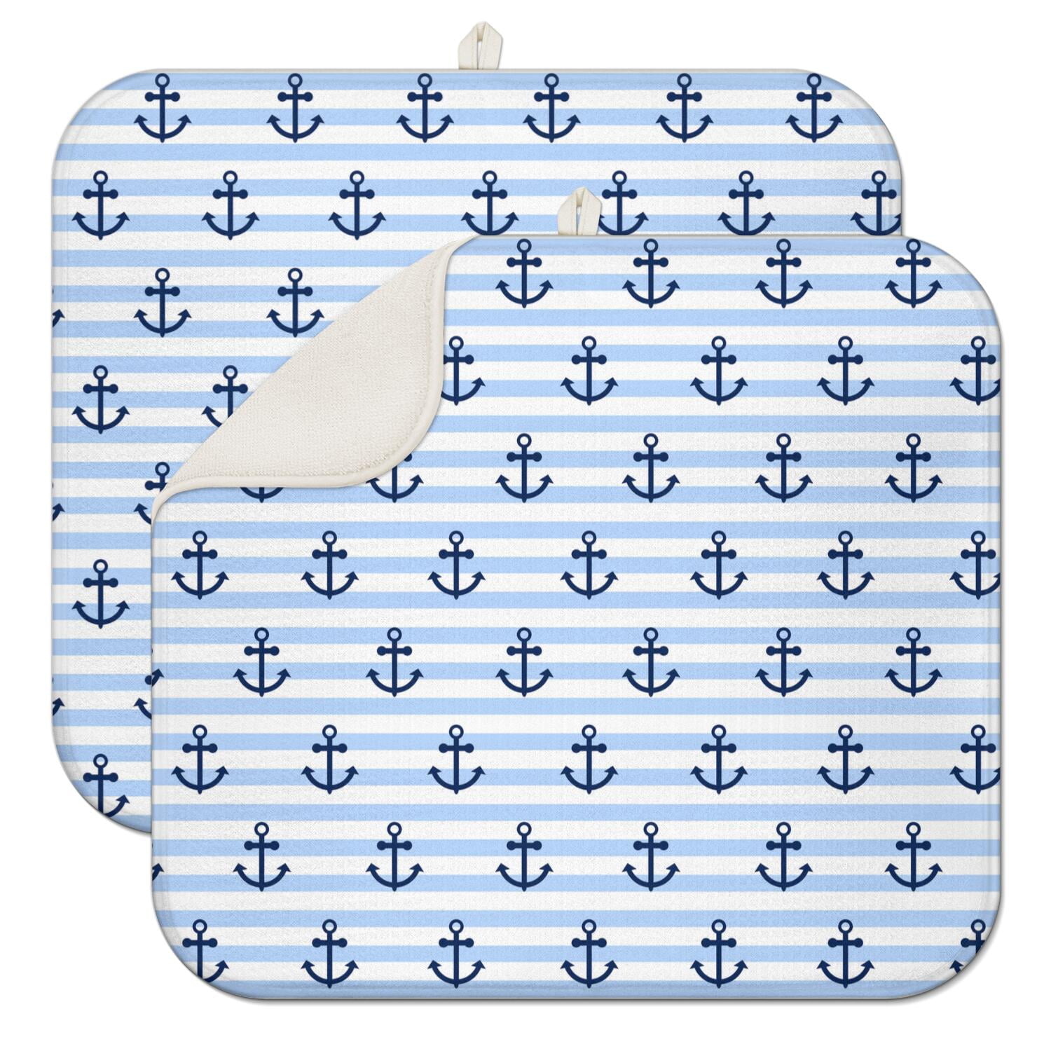 Sailing Maritime Coffee Mat Nautical Anchor Boat Sea Seaside Coastal ...