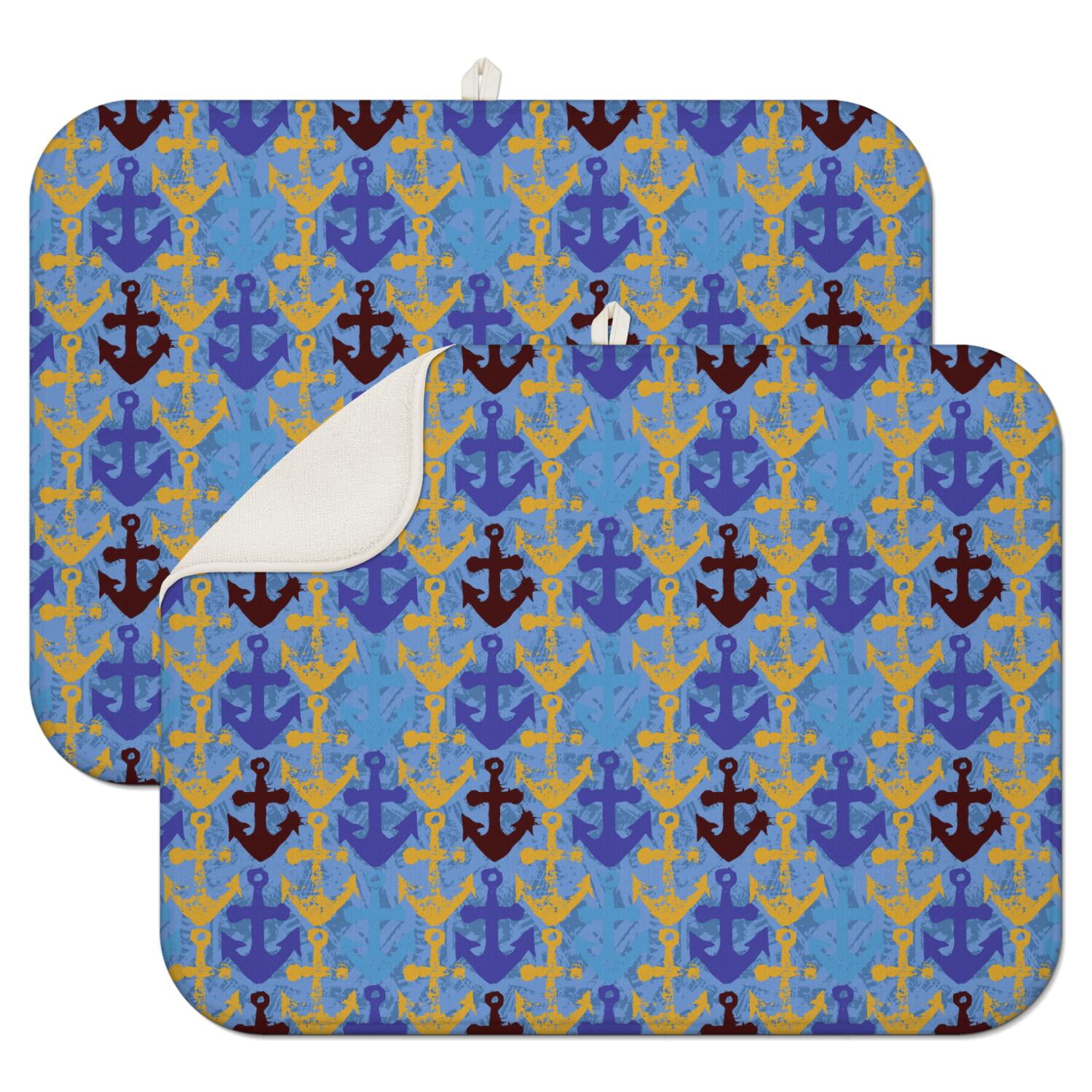 Sailing Maritime Coffee Mat Nautical Anchor Boat Sea Seaside Coastal ...