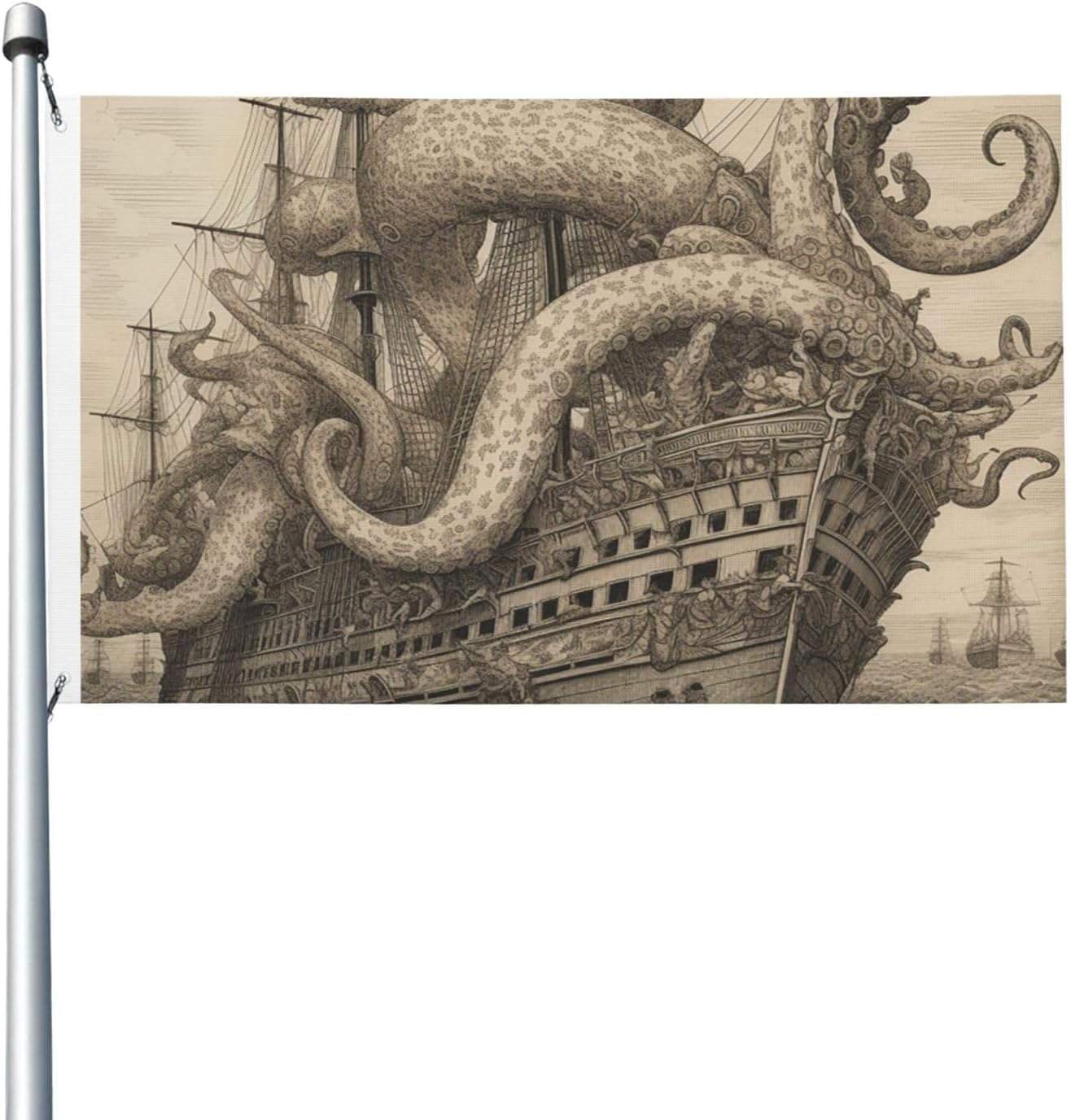 Sailing Pirate Octopus Flag 2x3 ft Garden Flag Outside Yard House Flag ...