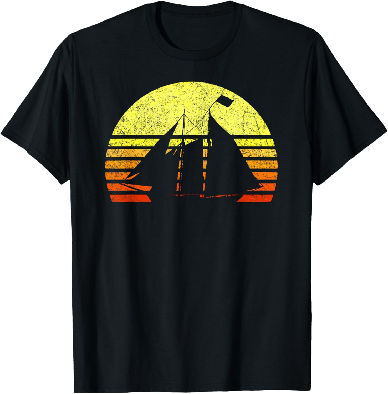 Sailing Schooner Ship Wooden Boat Nautical Maritime Seaman T-Shirt ...