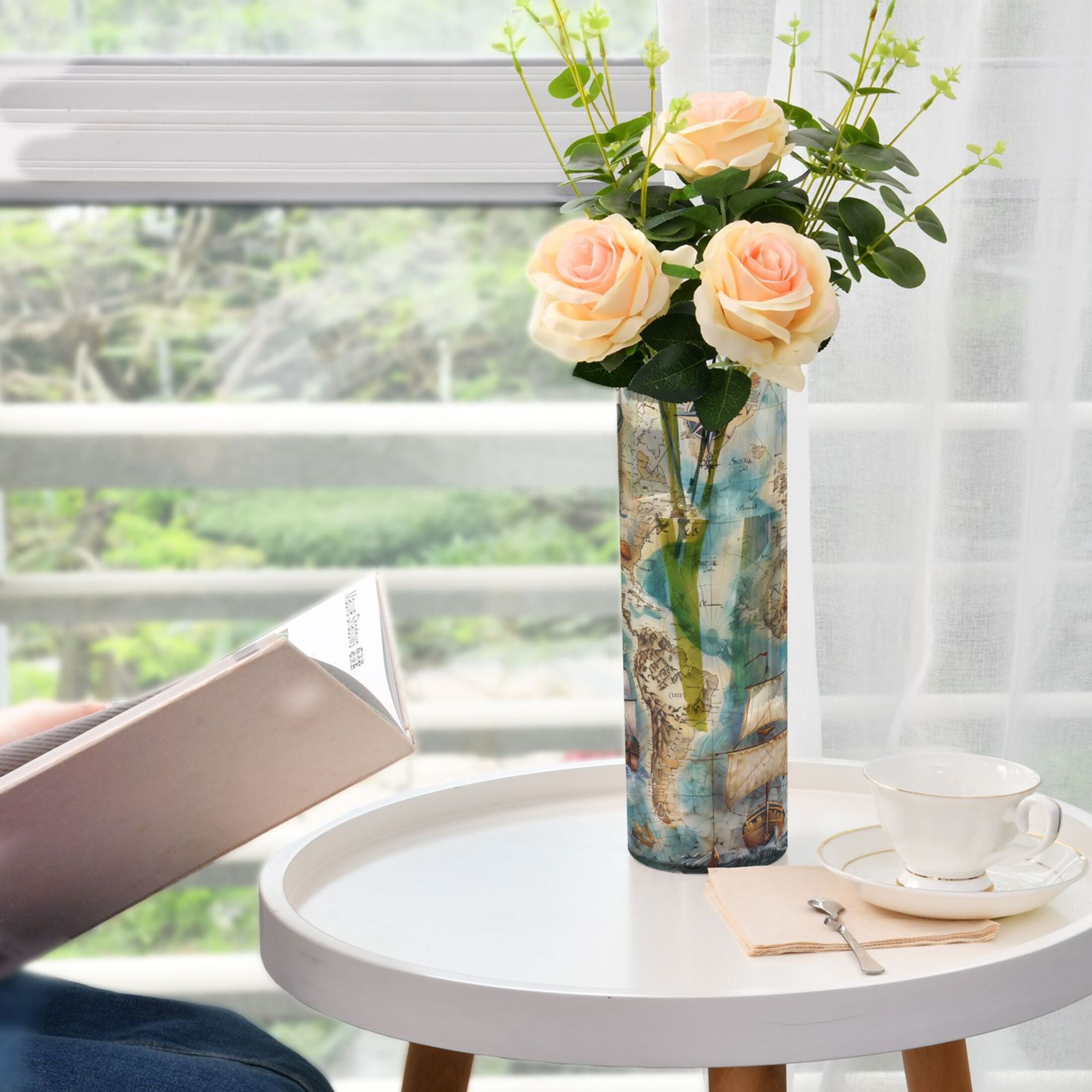 Sailing Ship Boat Map Mermaid Vases for Flowers Modern Decorative Vase ...