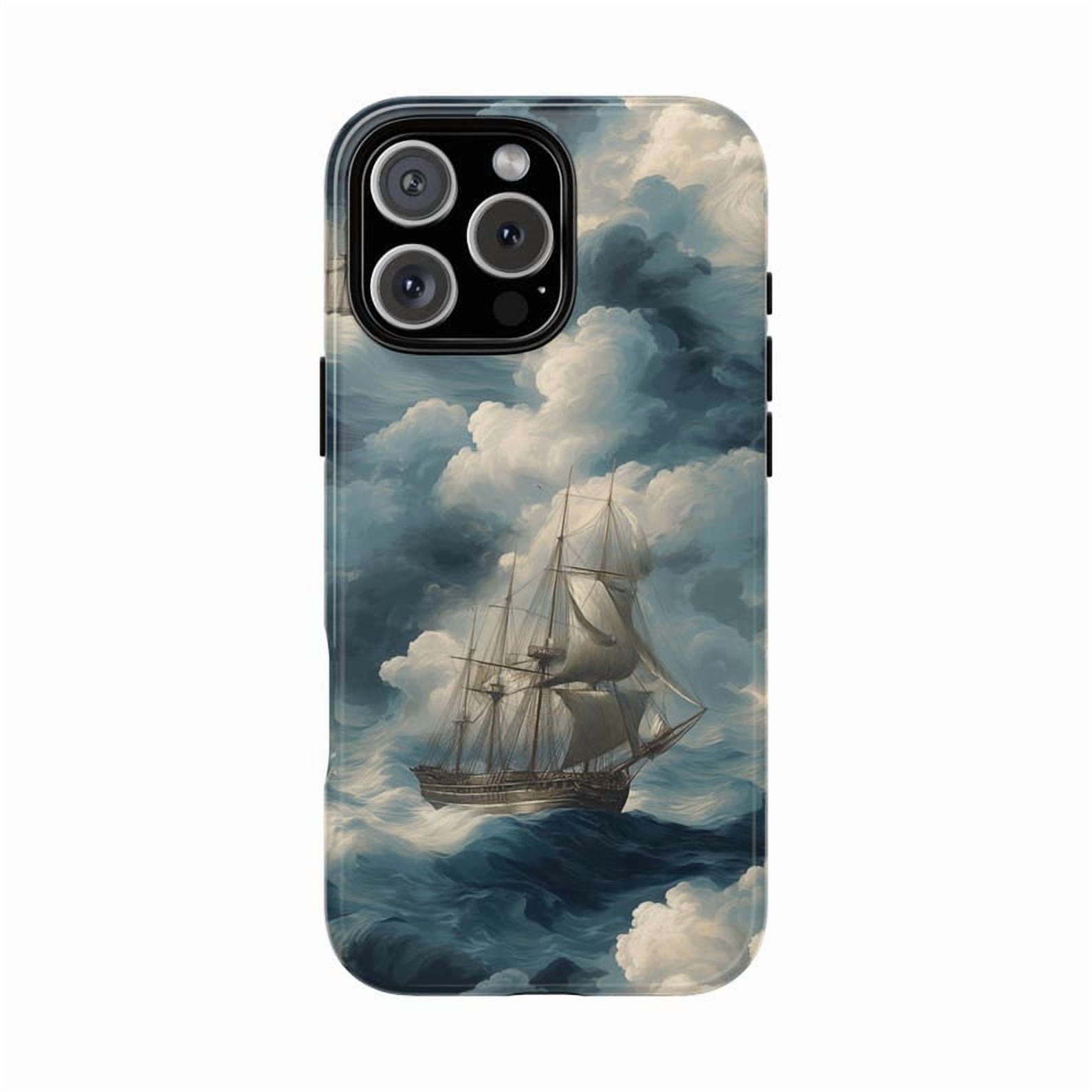 Sailing Ship iPhone Case Ocean Waves Nautical Adventure with iPhone 17 ...