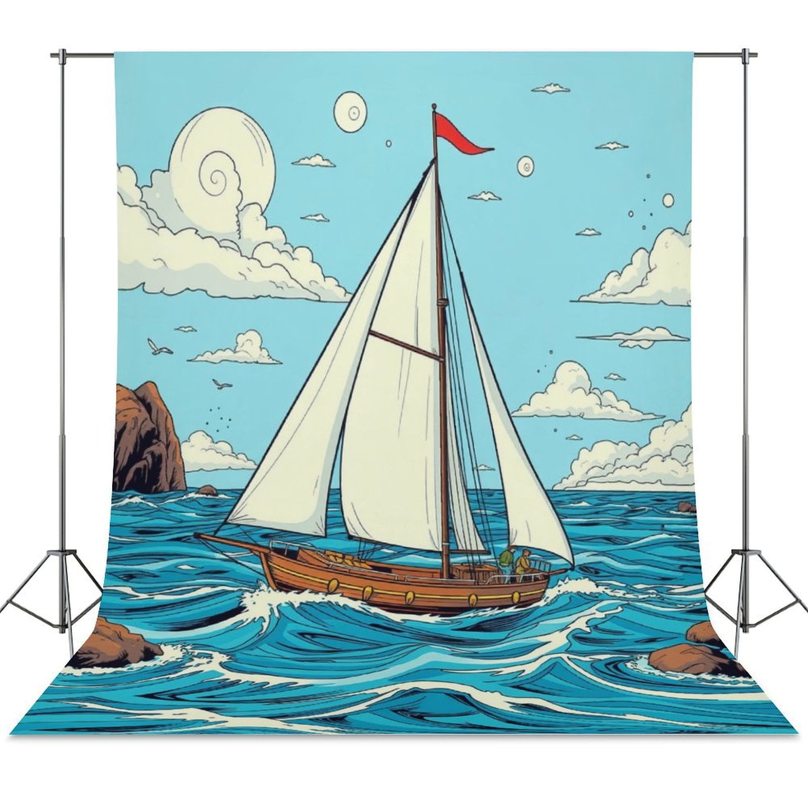 Sailing Ships Decorations BackdropPortrait Photography Background ...