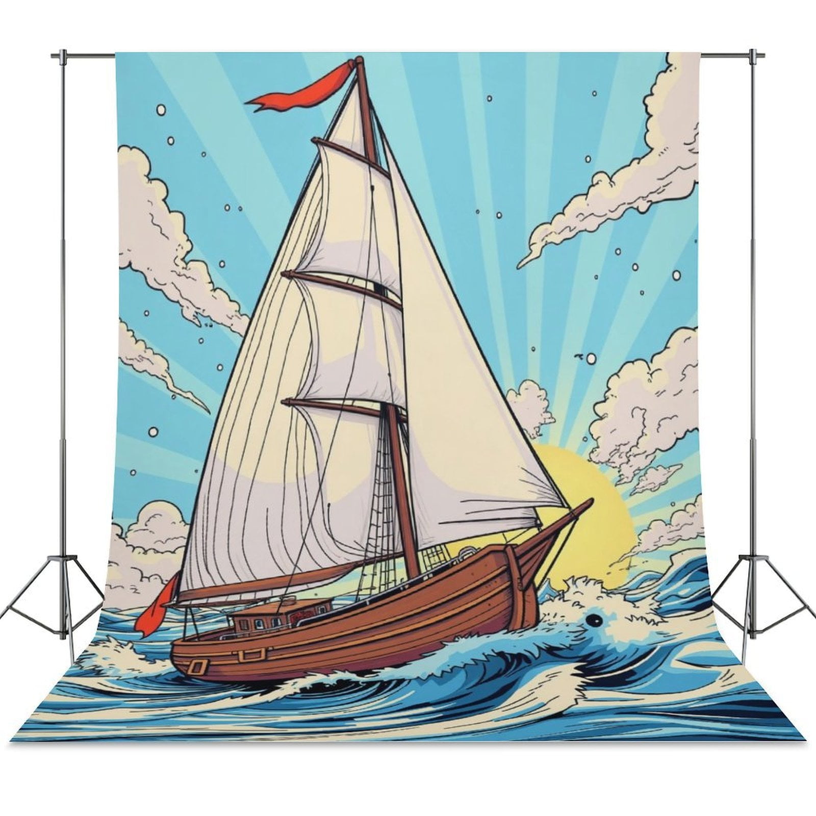 Sailing Ships Decorations BackdropPortrait Photography Background ...
