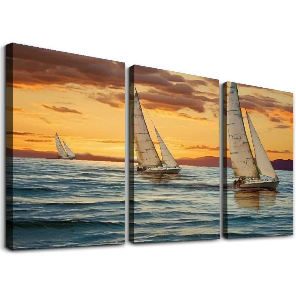 Sailing Triptych Art Print Sailing Triptych Art Print - 12x16" Each ...