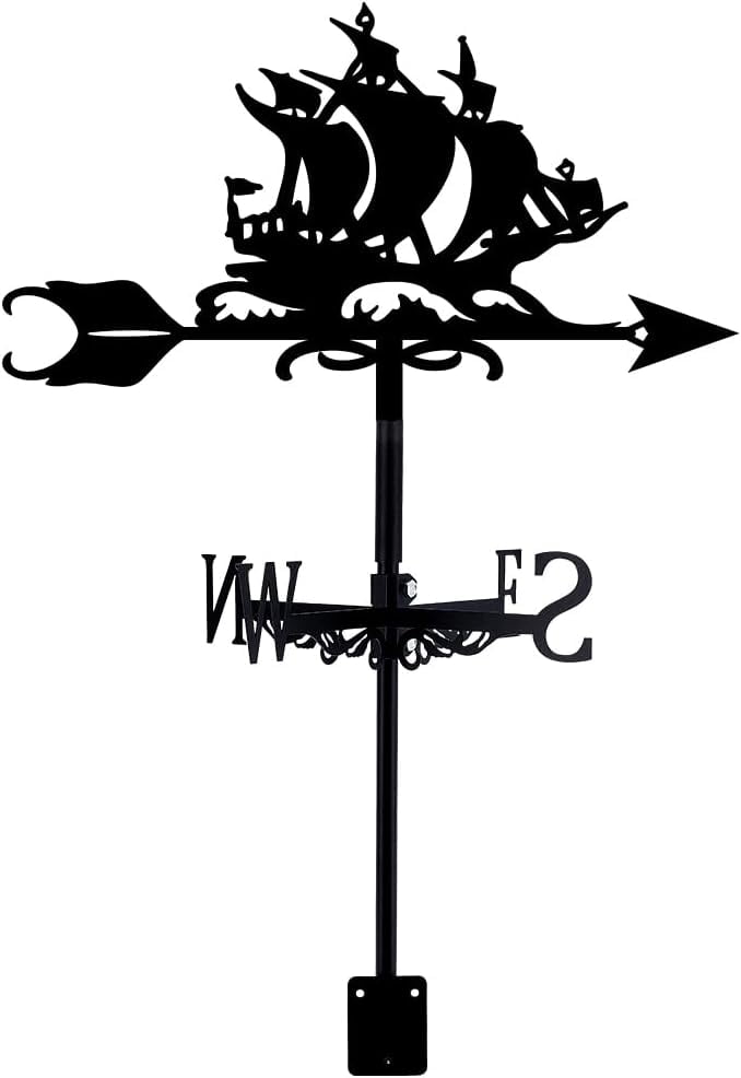 Sailing Weather Vane Dragon Boat Iron Wind Vane Metal Weathercock Roof ...