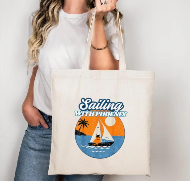 Sailing With Phoenix Hawaii Ocean Graphic Vacation Theme Tote Bags ...