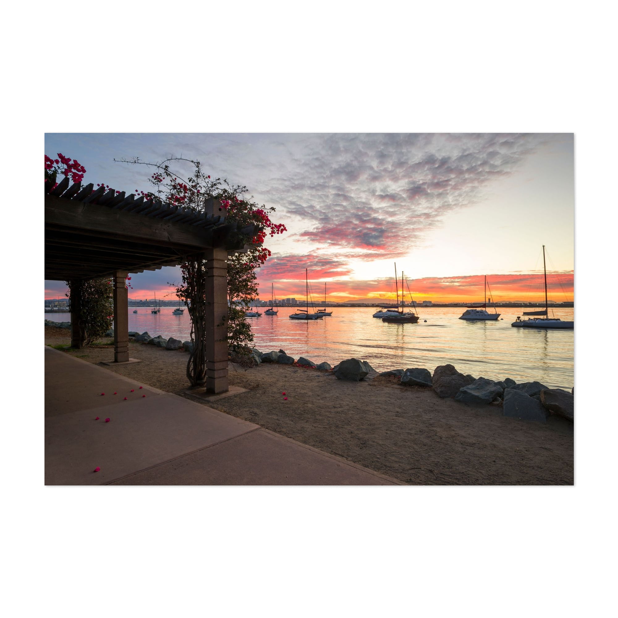 Sailing into Sunrise Bliss - Photography Sunset Sailboat Harbor Seaside ...