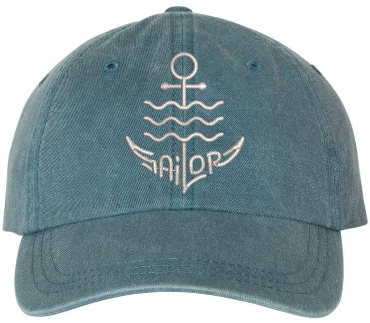 Sailor Anchor Embroidered Dad Cap | Vintage Washed Cotton Ship Crew ...