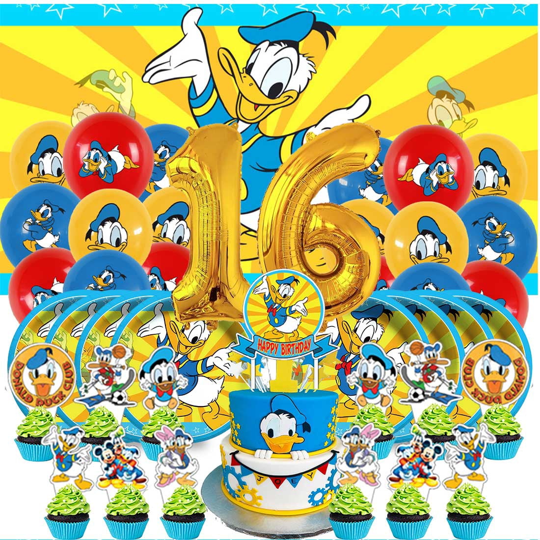 Sailor Duck Donald Duck Balloons Party Supplies 16th Decor Tableware ...