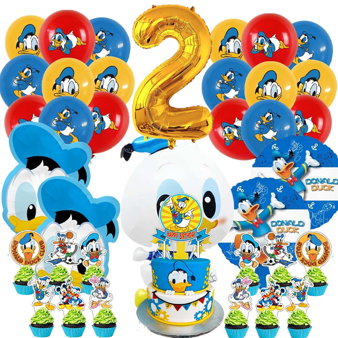 Sailor Duck Donald Duck Party Supplies 2nd Decor Kit Balloons Birthday ...