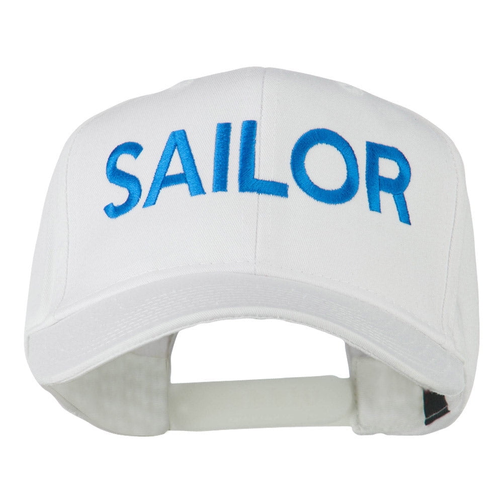 Sailor Embroidered Cap - White OSFM - Walmart.com
