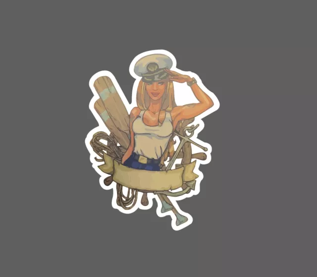 Sailor Girl Sticker Salute Waterproof Sticker Phone Decal Water Bottle ...