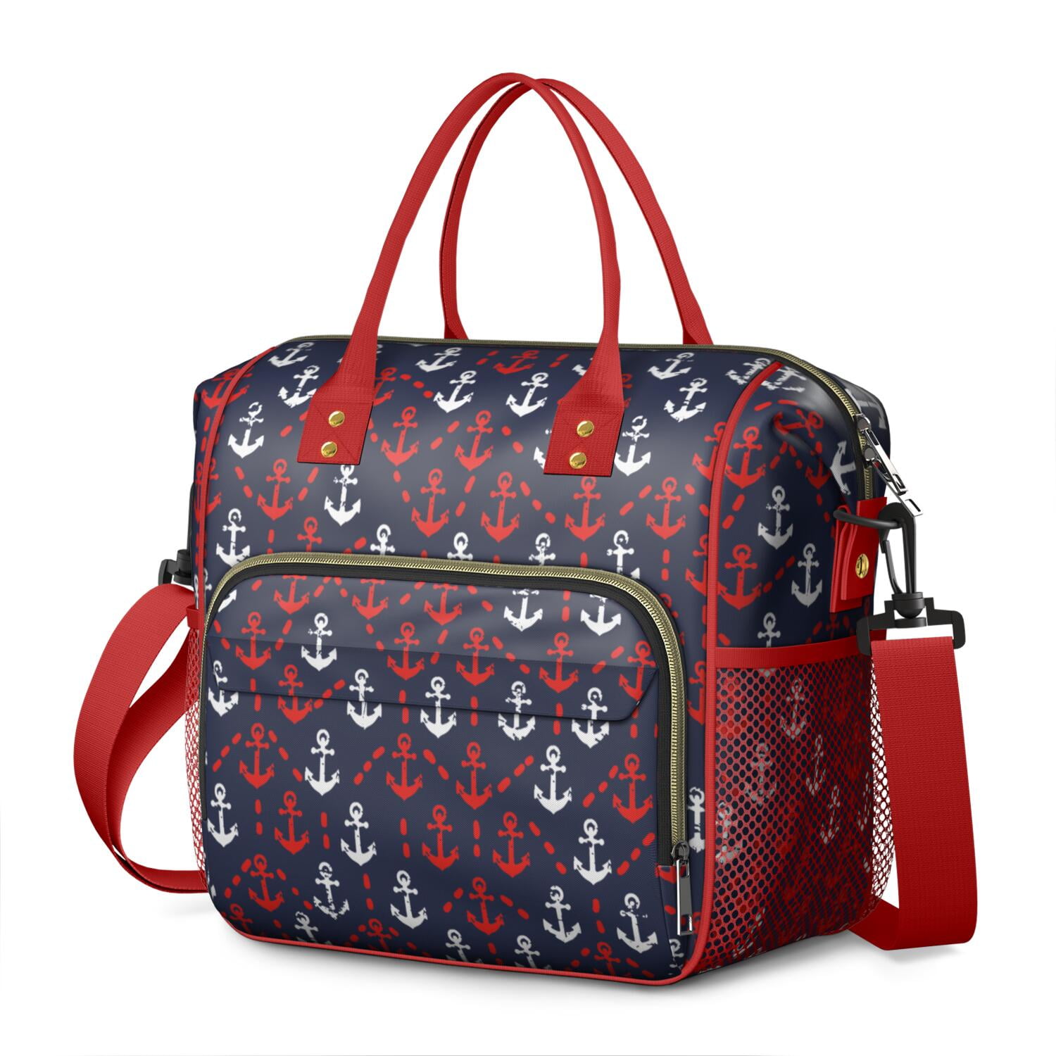 Sailor-Inspired Marine Lunch Bag, Large Insulated Lunch Tote with Helm ...