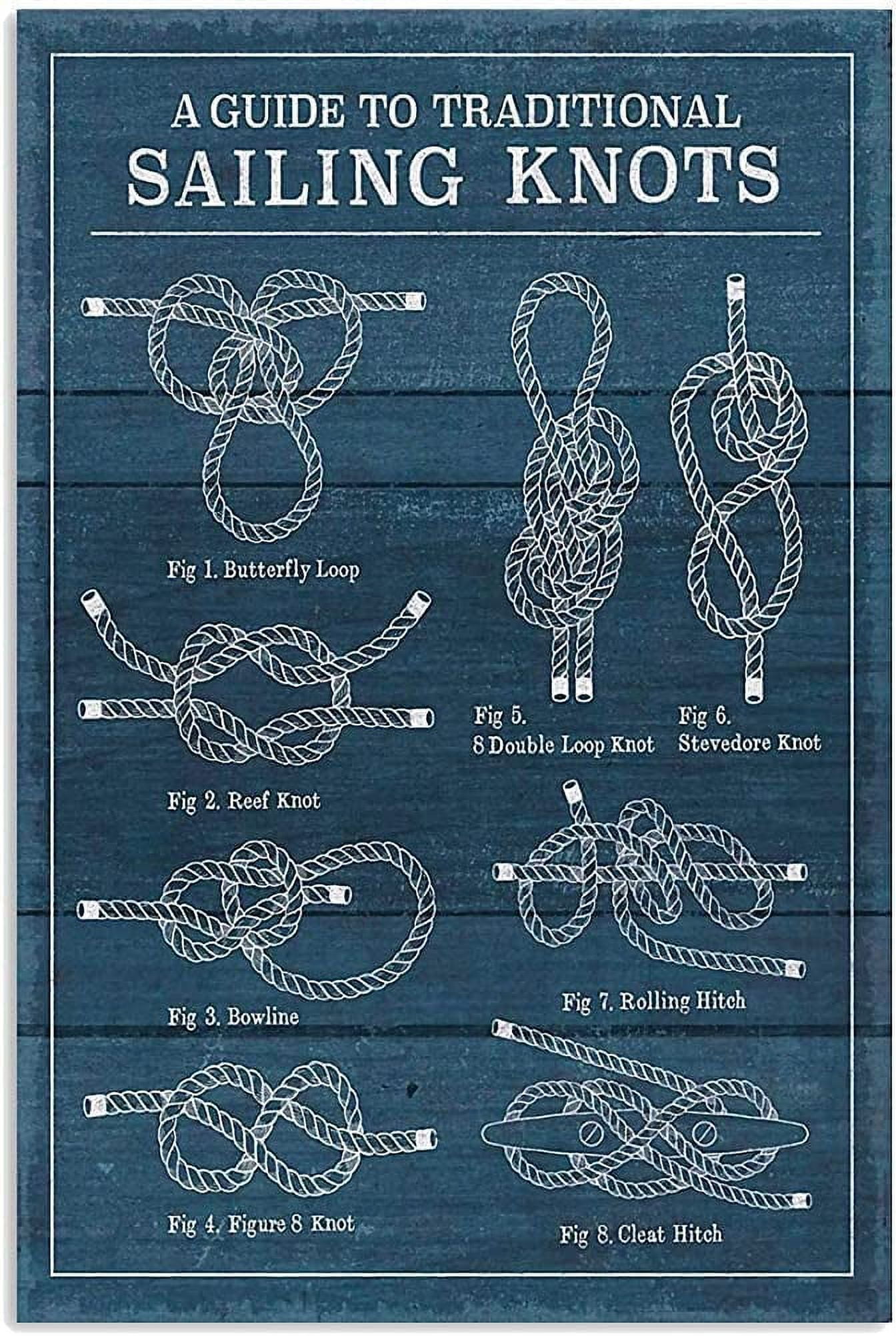 Sailor Knowledge Metal Tin Signs A Guide To Traditional Sailing Knots ... Sailor Knowledge Metal Tin Signs A Guide To Traditional Sailing Knots ...