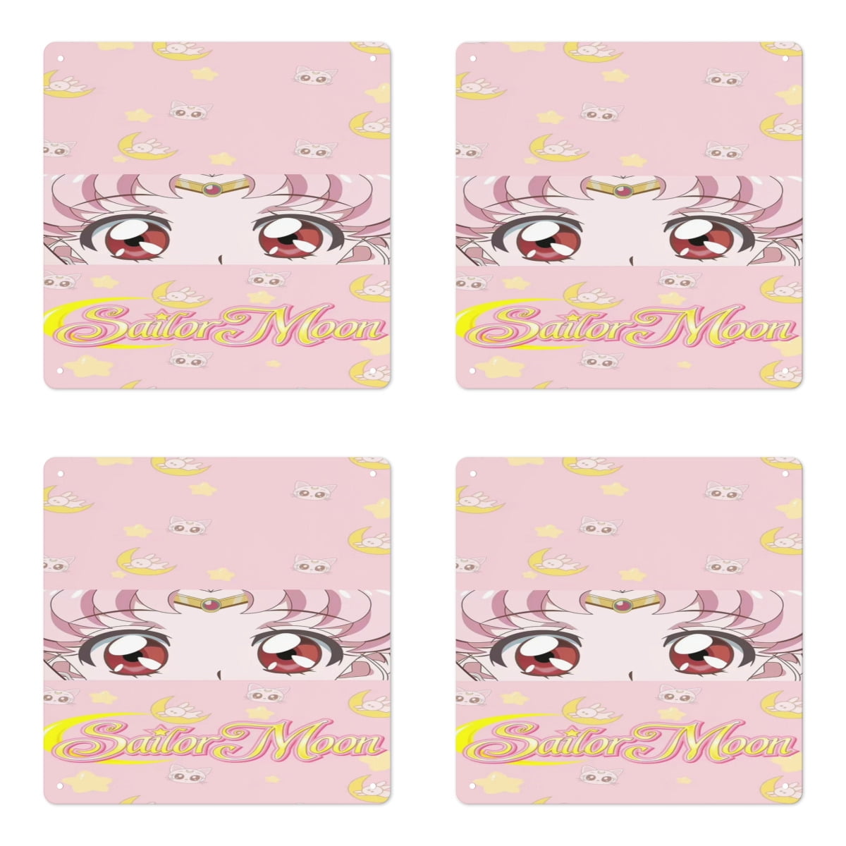 Sailor Moon Anime Tin painting - four mounted, wall art wall decoration ...