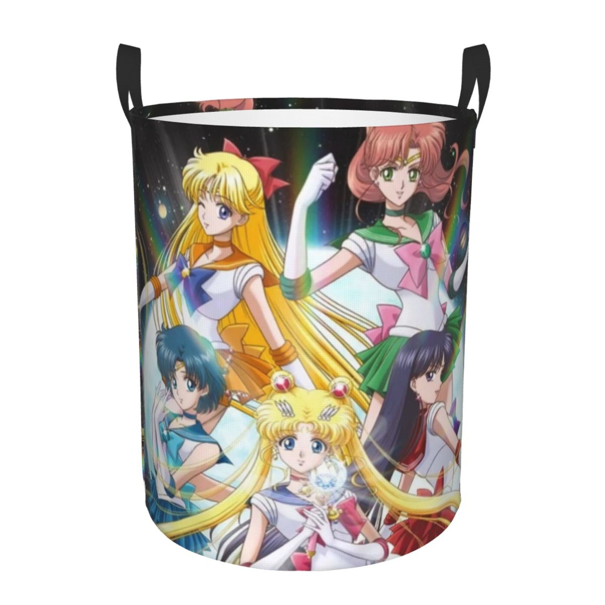 Sailor Moon Laundry Hamper Basket, Waterproof Collapsible Circular ...