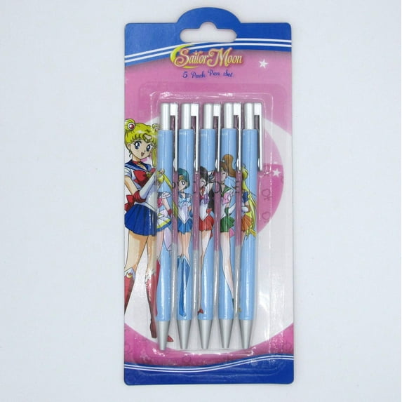 Sailor Moon Pen Set Featuring Sailor Mercury, Mars, Jupiter, Venus and ...