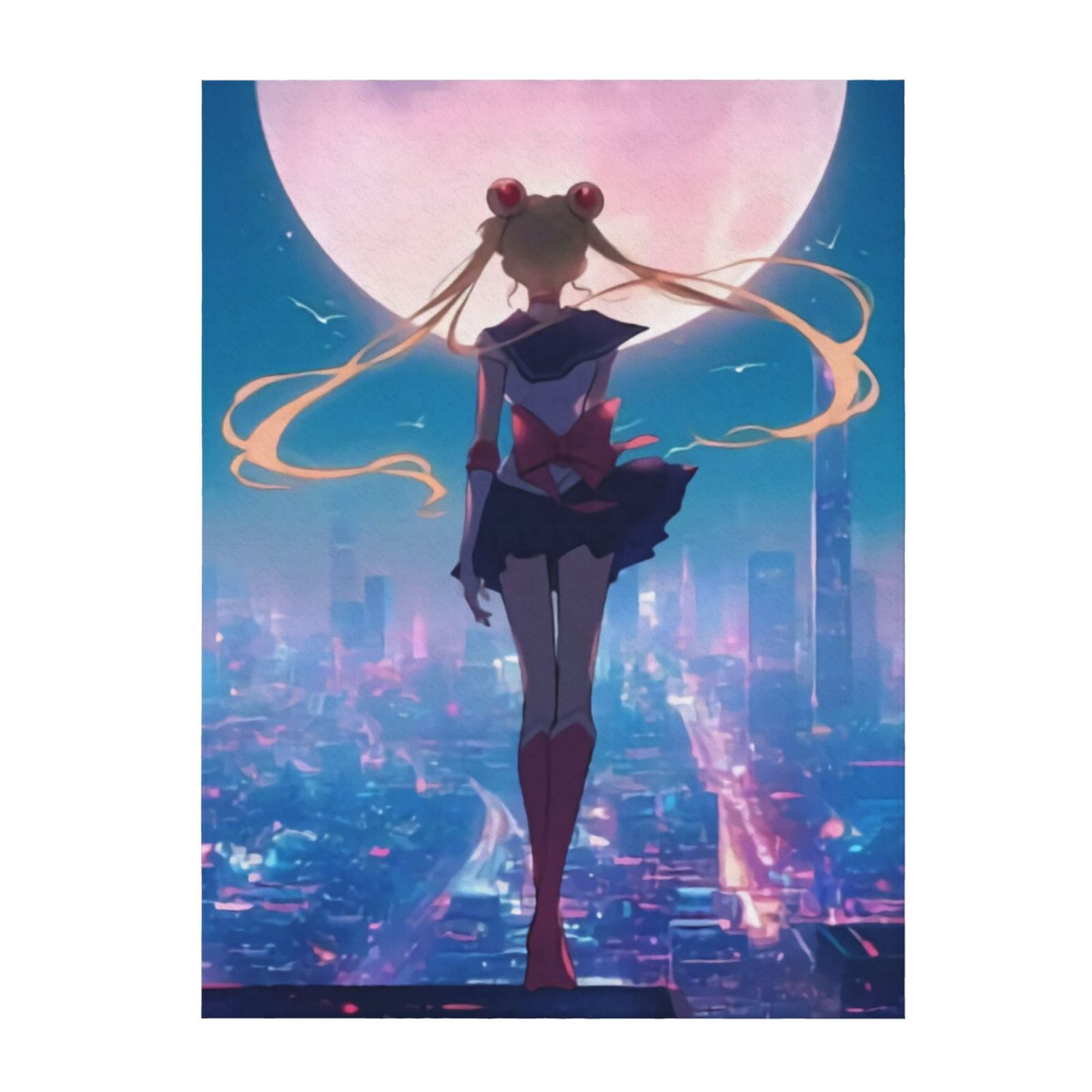 Sailor Moon Plush Throw Blanket Super Soft Wool Blanket, Sofa And Bed ...
