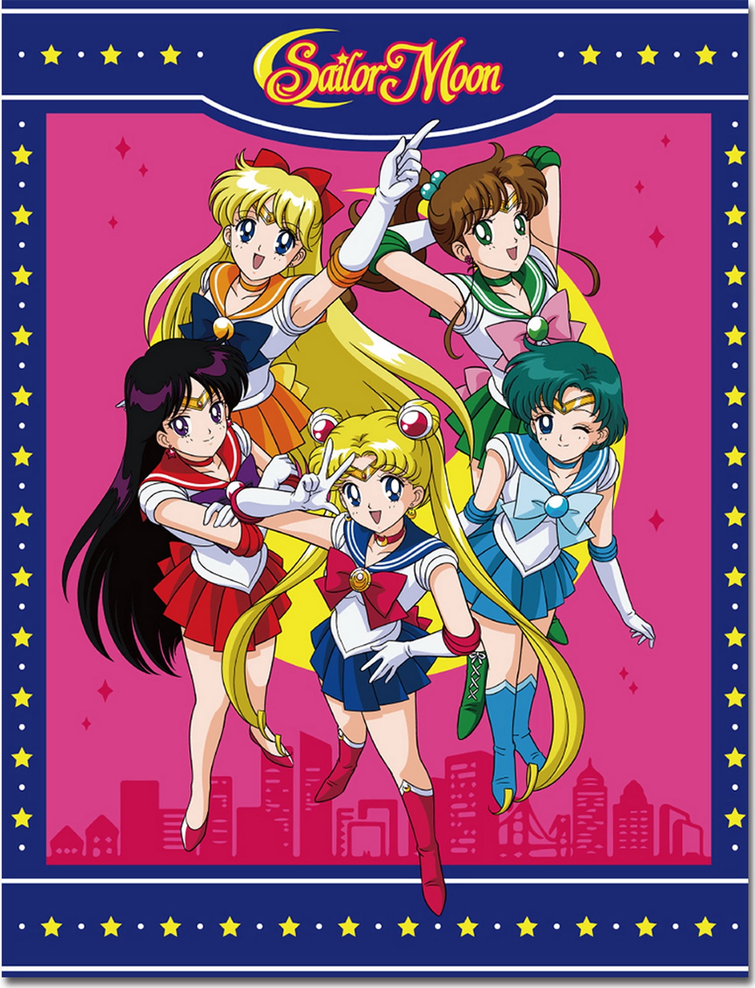Sailor Moon - Sailors Group City Sublimation Throw Blanket - Walmart.com