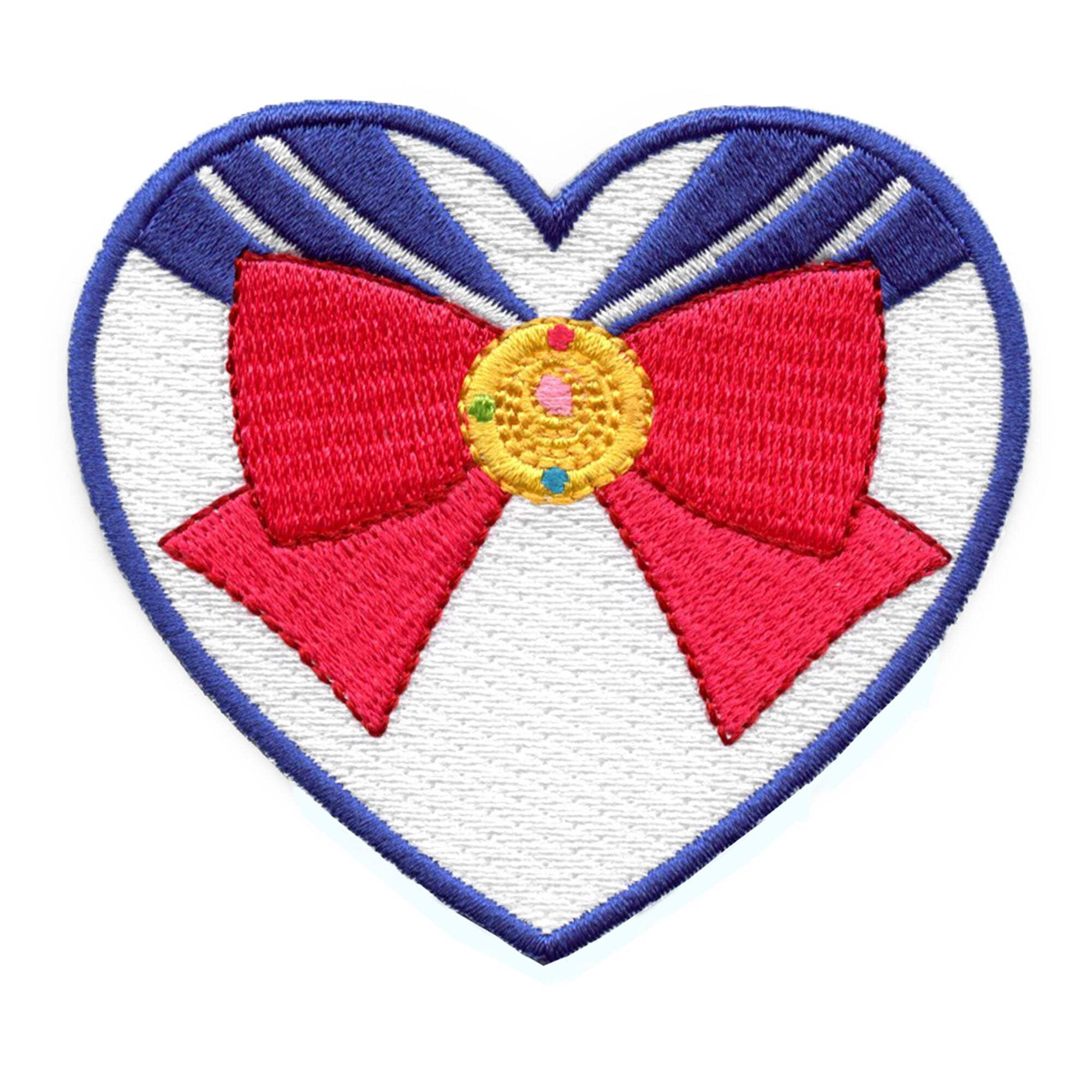 Sailor Moon Usagi Heart Patch Scout Crystal Brooch Embroidered Iron On ...