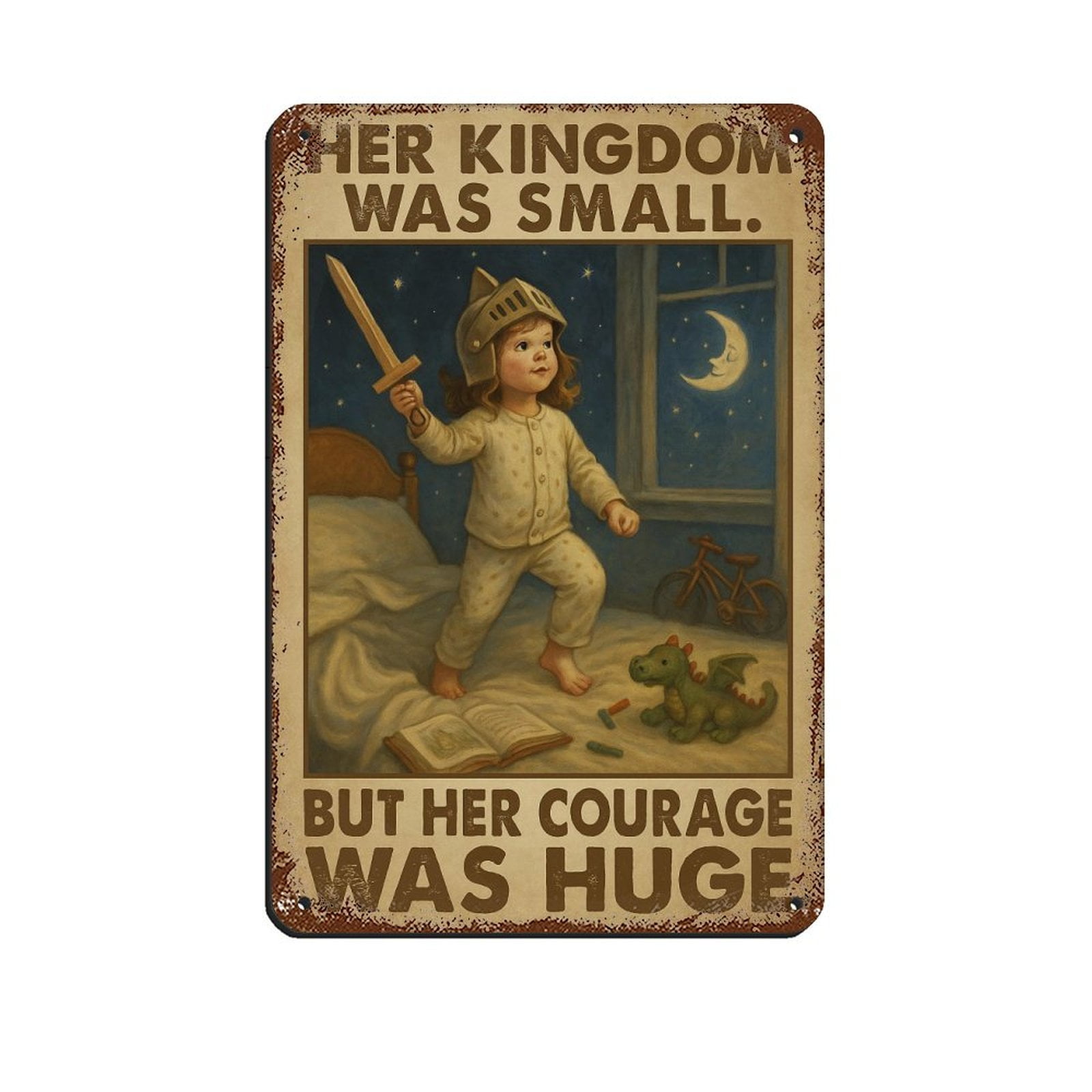 Sailor Moon's Brave Dream Begins Before Bedtime Retro Poster Metal Tin ...