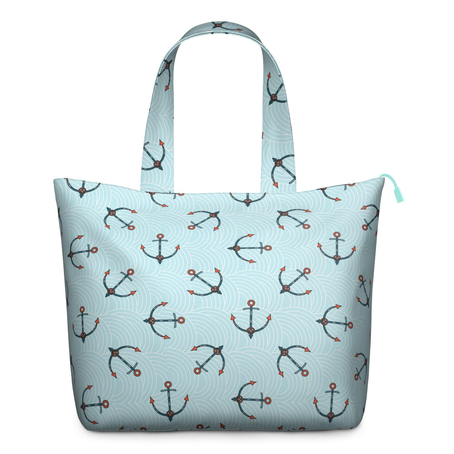 Sailor Nautical Themed Travel Tote Bag - Water-Resistant Carry-On with ...