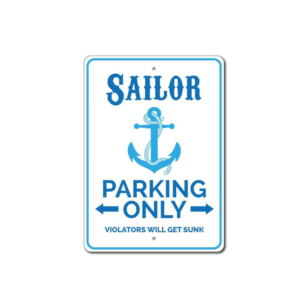 Sailor Parking Sign, Sailor Sign, Sailor Sign, Sailor Decor, Anchor ...