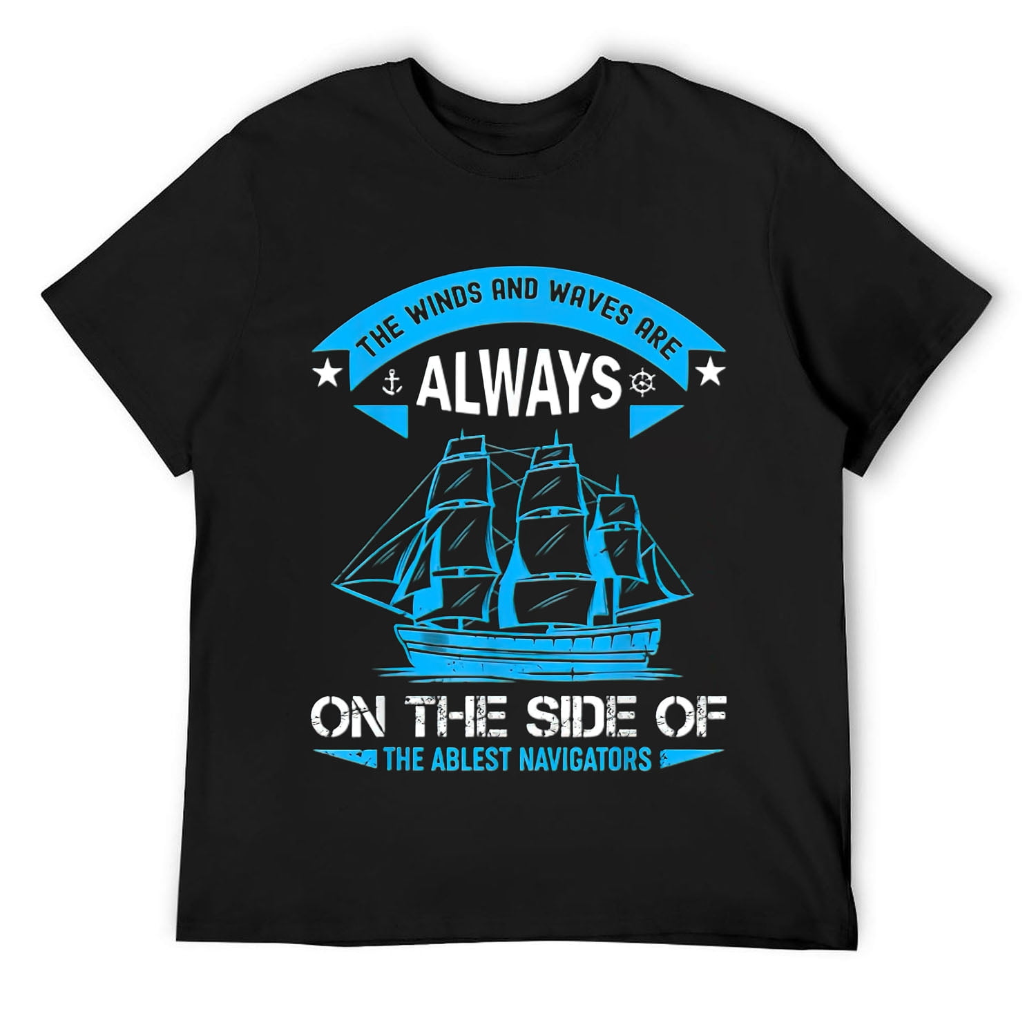 Sailor Quote Design Navigator Sailing Yacht Captain Maritime T-Shirt ...