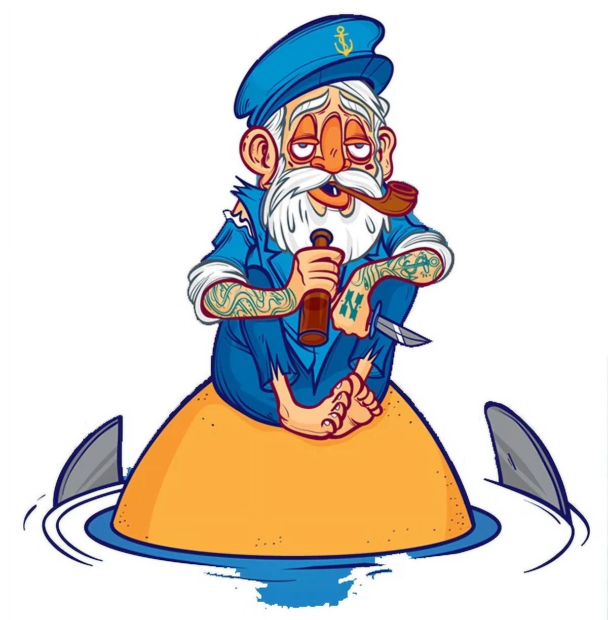Sailor Sticker Phone Decal Water Bottle Stickers Car Decals, Laptop ...