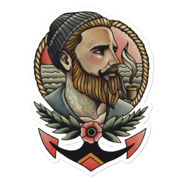 Sailor Sticker Tattoo Stickerflow Americana Phone Decal Water Bottle ...